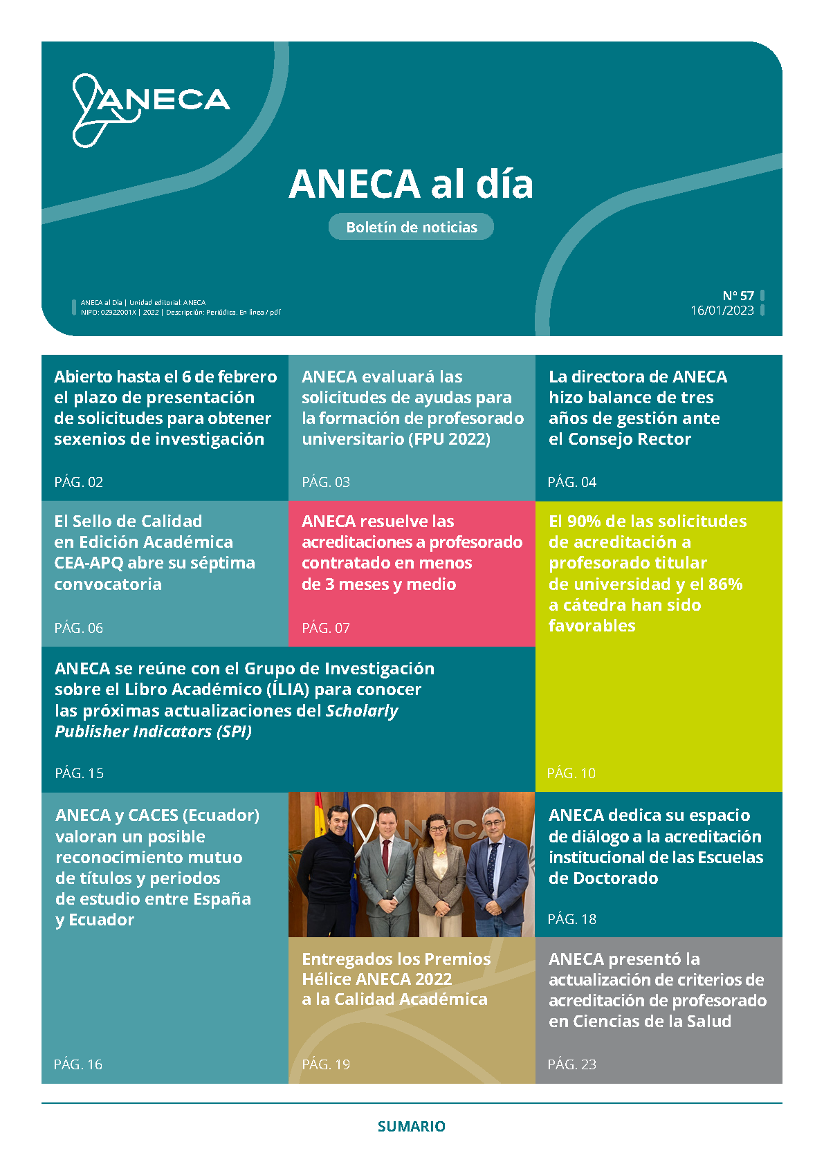 Aneca al día nº57 - Aneca Web